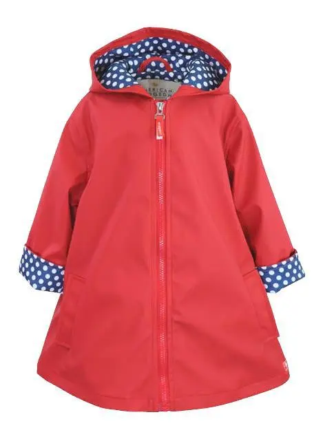 WIDGEON Hooded A-line Raincoat - Lollipop Red