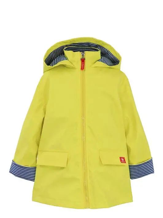 WIDGEON Hooded Zip-front Raincoat - Cyber Yellow