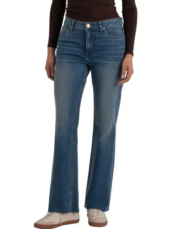 Kut From The Kloth Kelly Raw Hem High-waist Kick Flare Jeans - Senses