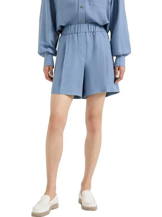 Brunello Cucinelli Fluid Twill Baggy Shorts - Azure