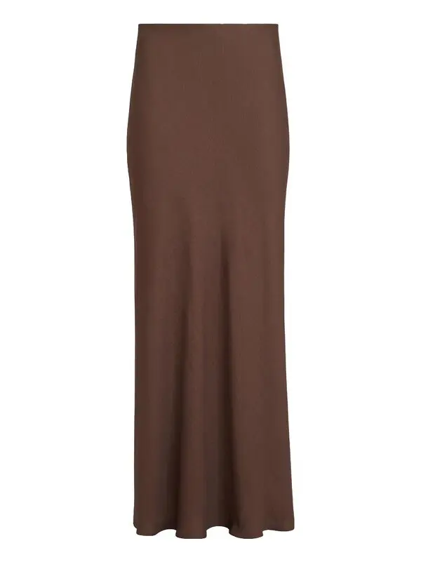 Brunello Cucinelli Bias-cut Maxi Skirt - Cocoa