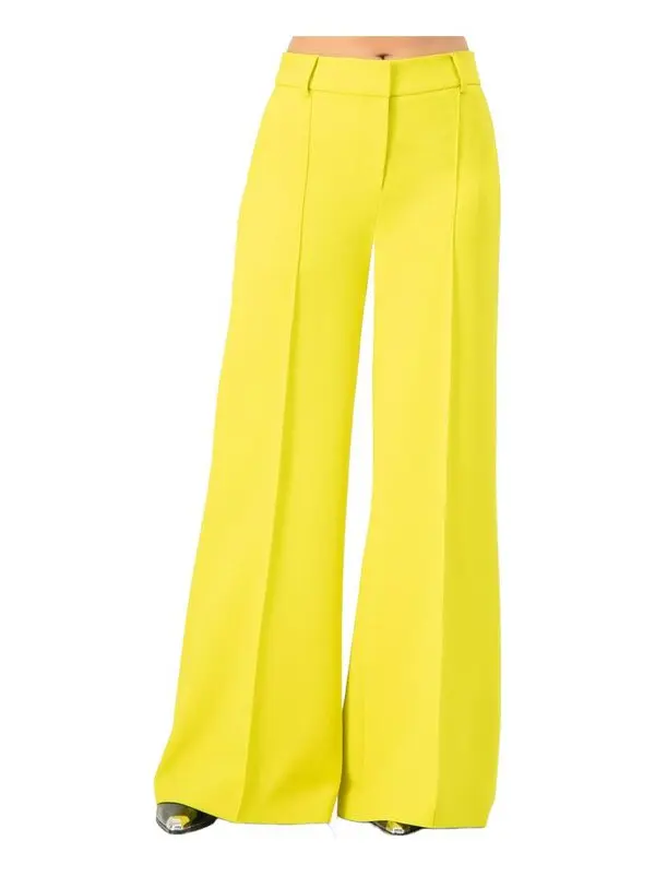 IVONNE Wide-leg Trousers With Pockets - Green