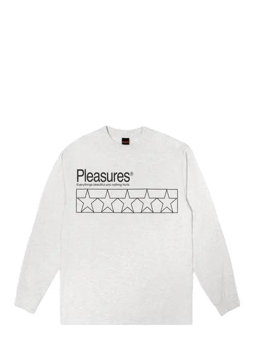 PLEASURES Supplements Long Sleeve Cotton Shirt - Heather Grey
