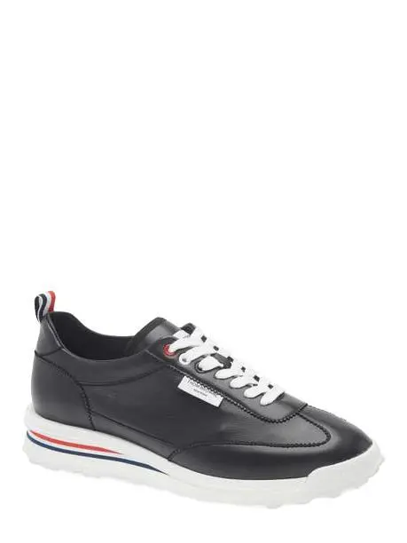 Thom Browne Leather Running Shoes - Black