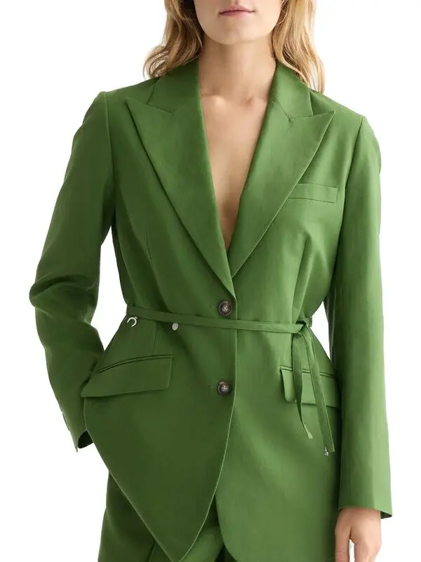 Scotch & Soda Charm Belted Blazer - Garden Green
