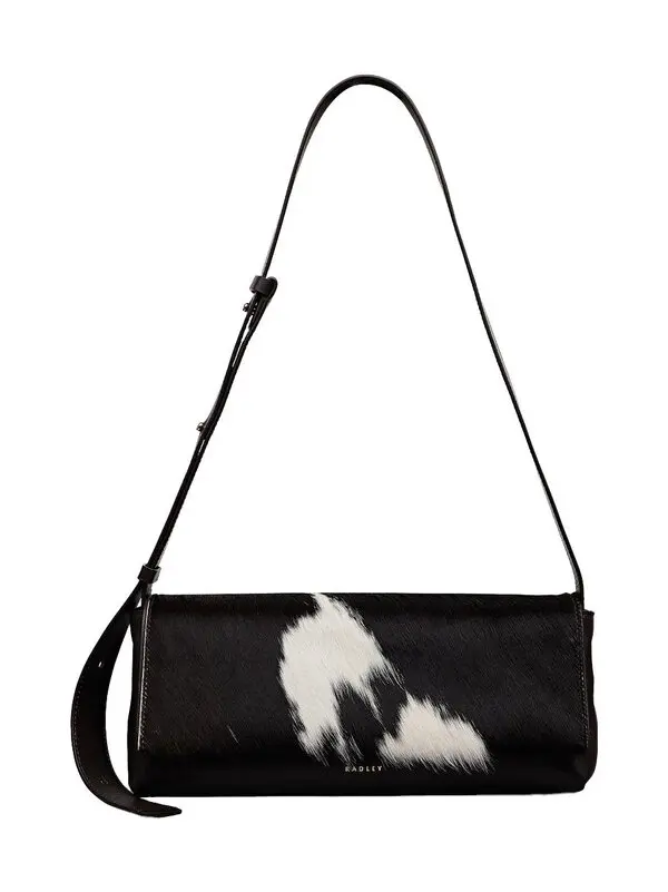 RADLEY Annabel Cow Hide Flapover Shoulder Bag - Dark Oak