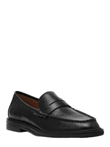 Steve Madden Madison Penny Loafer - Black Leather