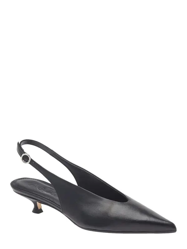 AeydĒ Camila Slingback Kitten Heel Pumps - Black