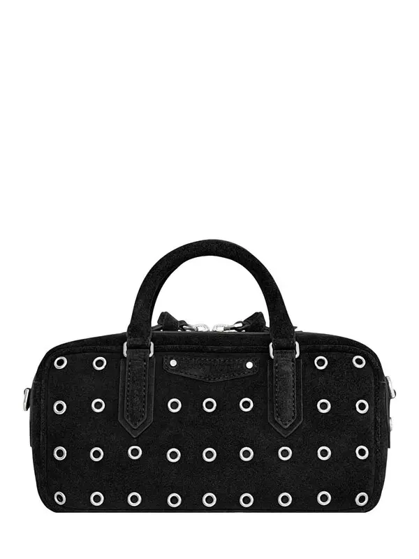 Rebecca Minkoff Industry Grommet Leather Bowler Bag - Black
