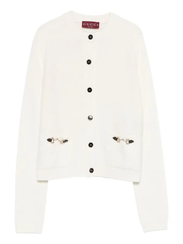 Gucci Wool And Cashmere Cardigan - White