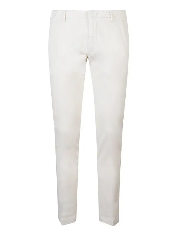 ENTRE AMIS Cotton Trousers - White