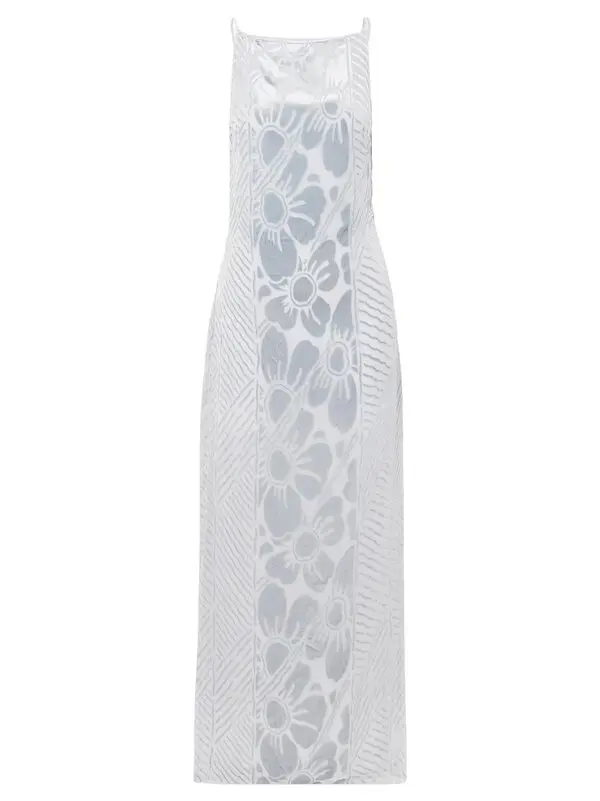 SIR. Ventura Open-back Floral Gown - Silver