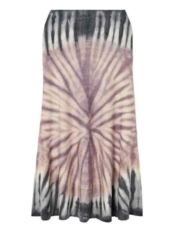 Gabriela Hearst Tie-dyed Cashmere Midi Skirt - Multi