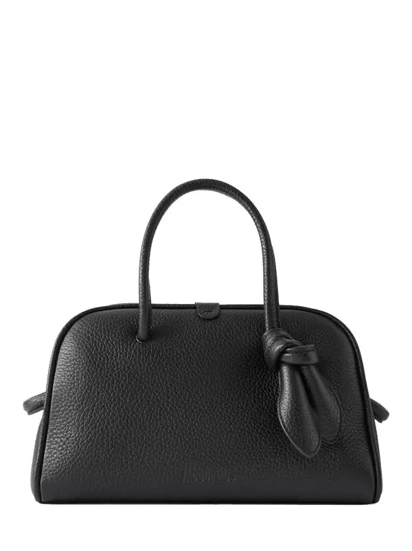 Jacquemus The Turismo Small Textured-leather Tote - Black
