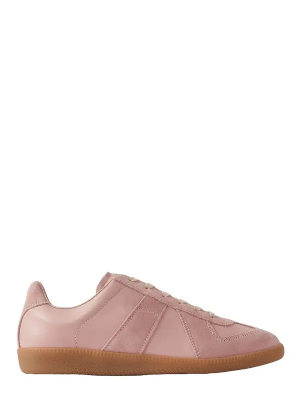 MAISON MARGIELA Replica Suede And Leather Sneakers - Orange