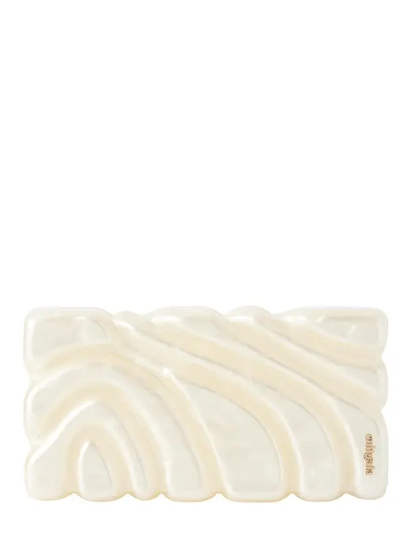 Cult Gaia Aura Embellished Acrylic Clutch - Neutrals