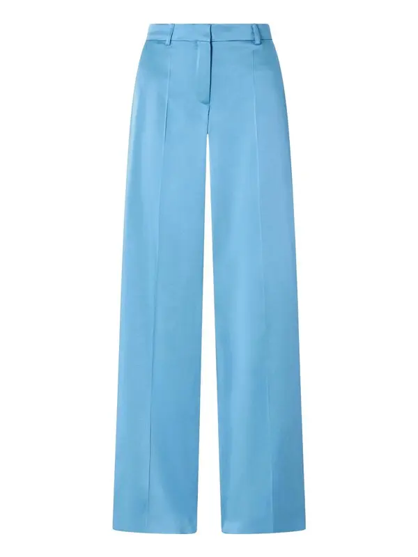 Stella McCartney Satin Wide-leg Pants - Blue