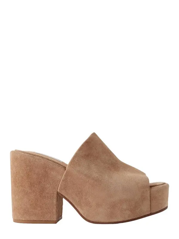 Gabriela Hearst Ares Suede Platform Mules - Neutrals