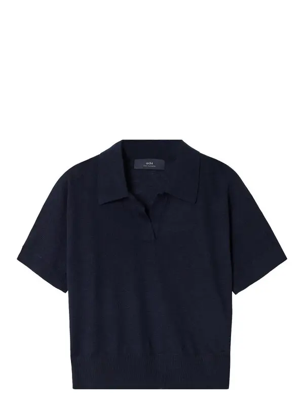 Arch4 Aldwich Organic Cashmere Polo Shirt - Blue