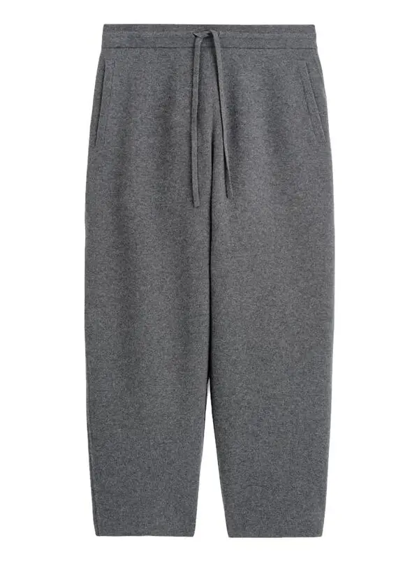 Cos Merino Wool Barrel-leg Joggers - Gray