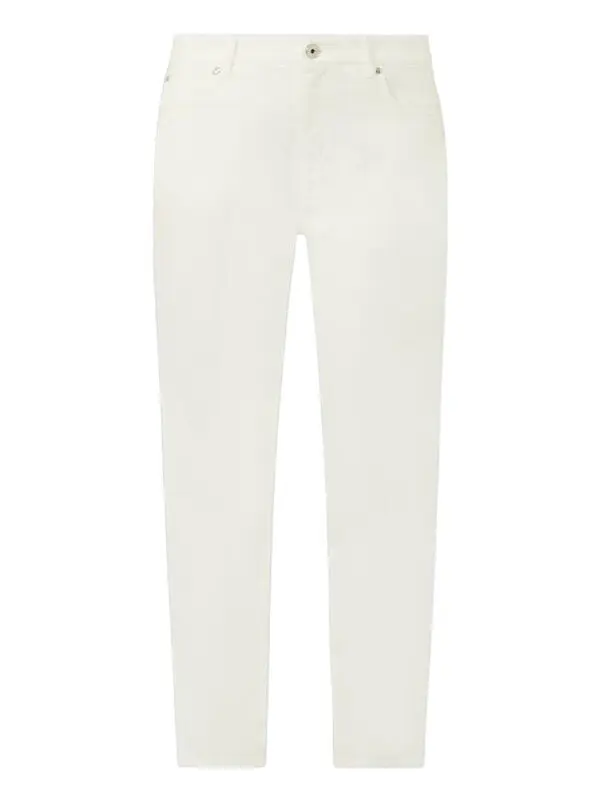 Max Mara Slim-fit Stretch Cotton Trousers - White