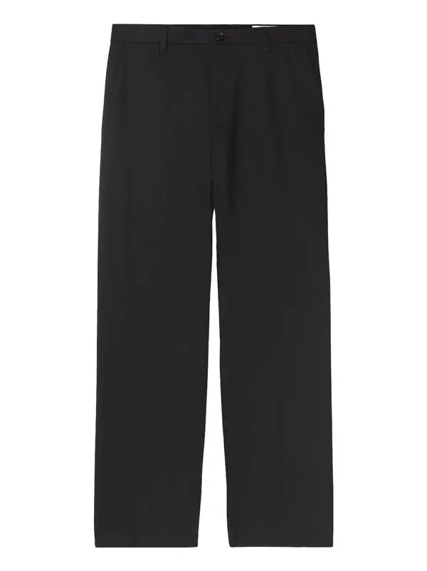 Nn07 Paw 1089 Straight-leg Trousers - Black