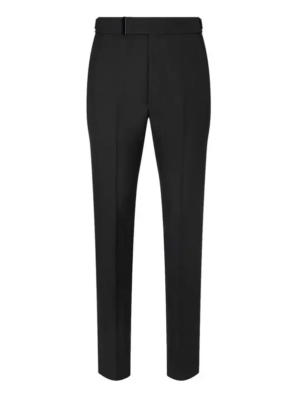 TOM FORD Atticus Straight-leg Wool And Mohair-blend Suit Trousers - Black