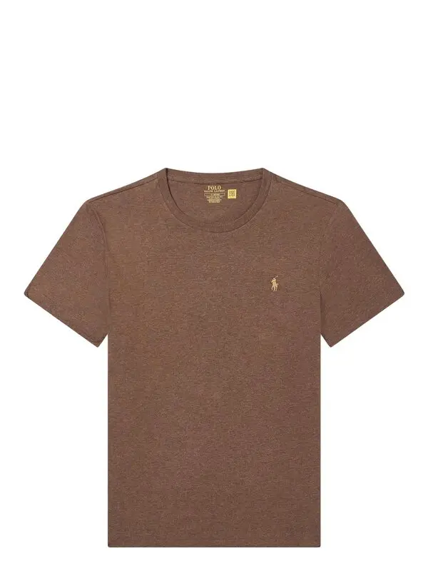 Polo Ralph Lauren Slim-fit Logo-embroidered Cotton-jersey T-shirt - Brown