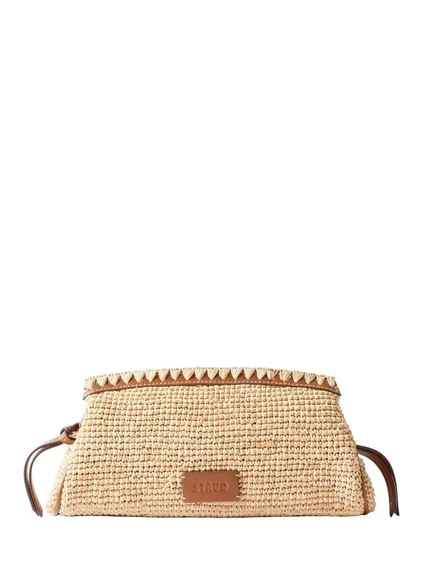 Staud Maude Raffia Clutch - Neutrals