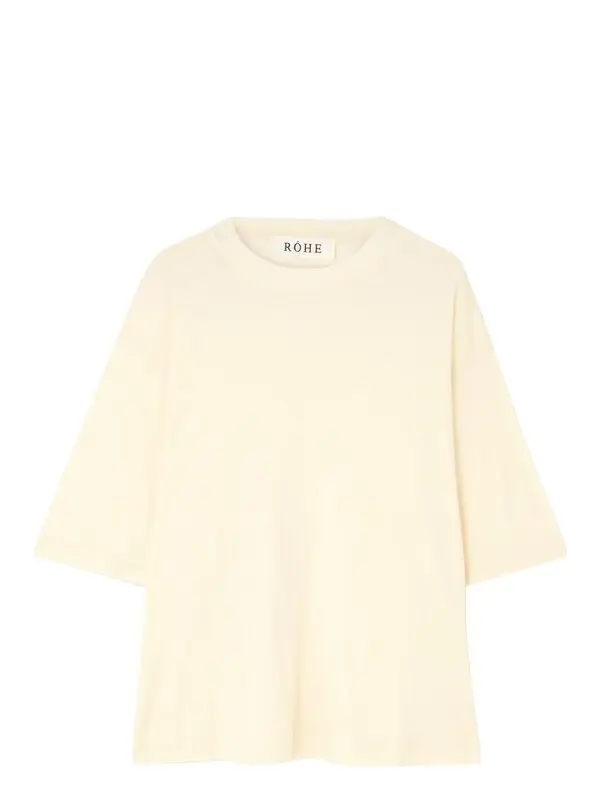 RÓHE Oversized Wool-jersey T-shirt - Off-white