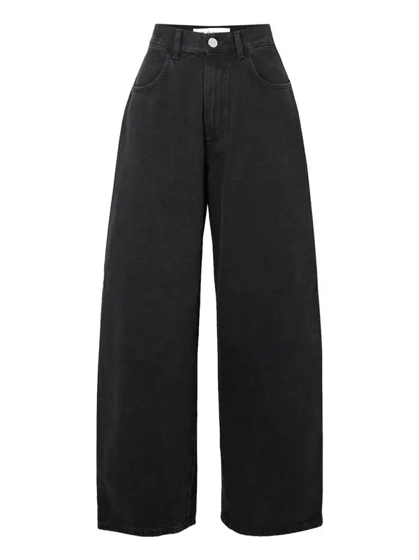 RÓHE High-rise Wide-leg Jeans - Black