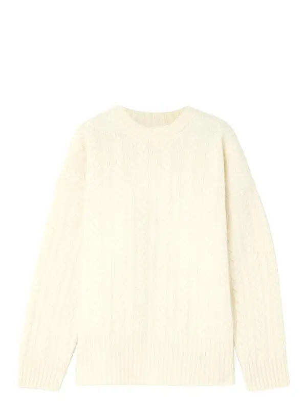 RÓHE Cable-knit Wool Sweater - Neutrals