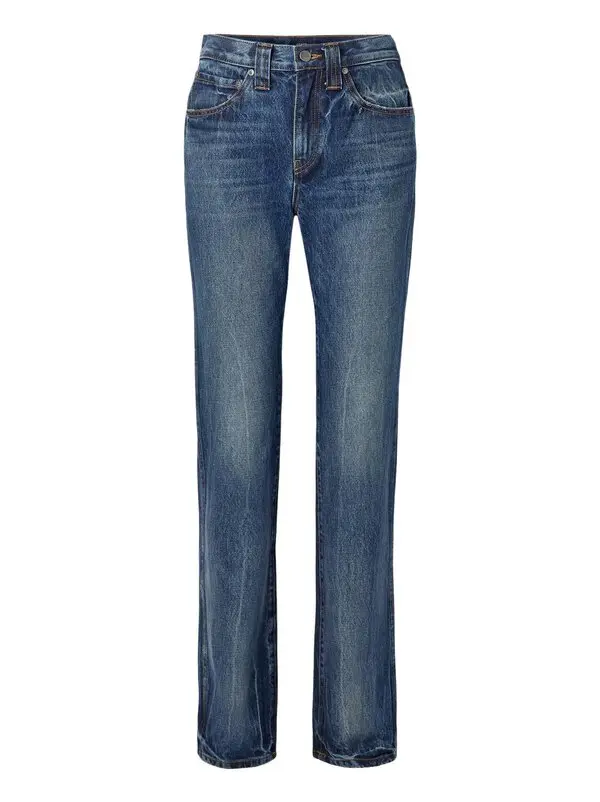Khaite Farley High-rise Straight-leg Jeans - Blue