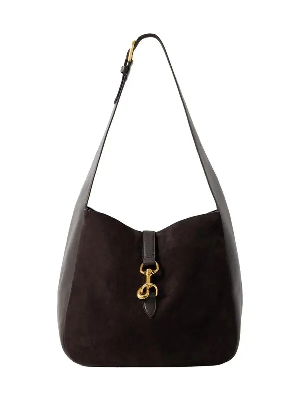 NILI LOTAN Anita Suede And Leather Shoulder Bag - Brown