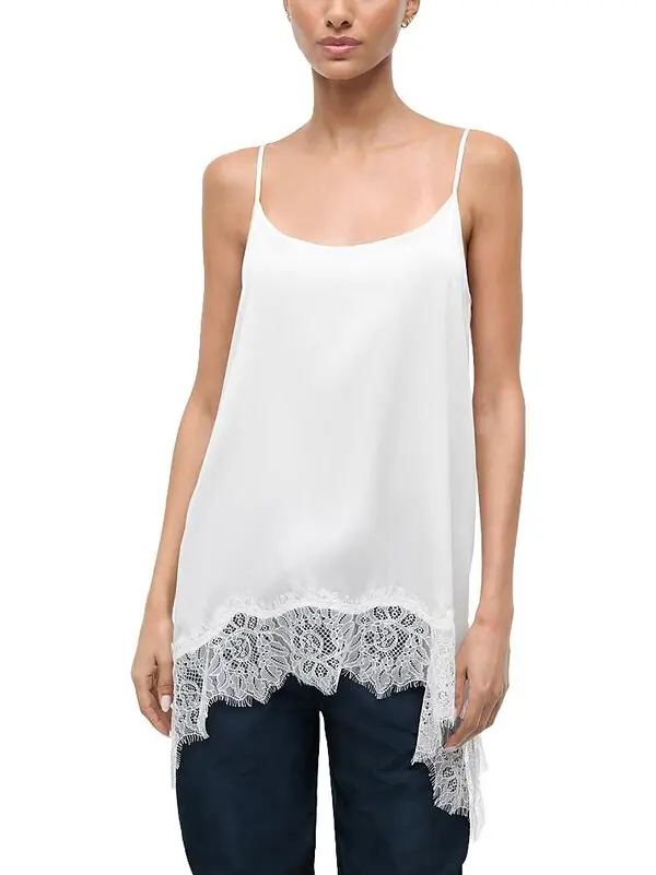 Staud Chloe Silk Blend Cami - Ivory
