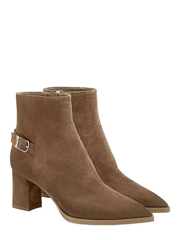 Santoni Suede Ankle Boots - Open Brown