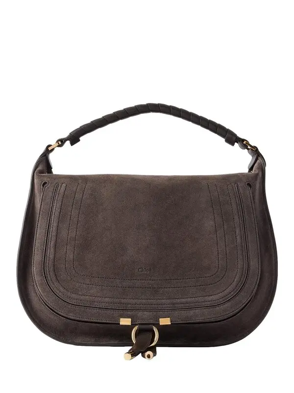 Chloé Marcie Suede Shoulder Bag - Brown