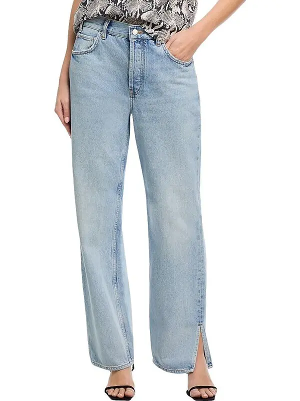 ANINE BING Roy High-rise Wide-leg Jeans - Light Blue