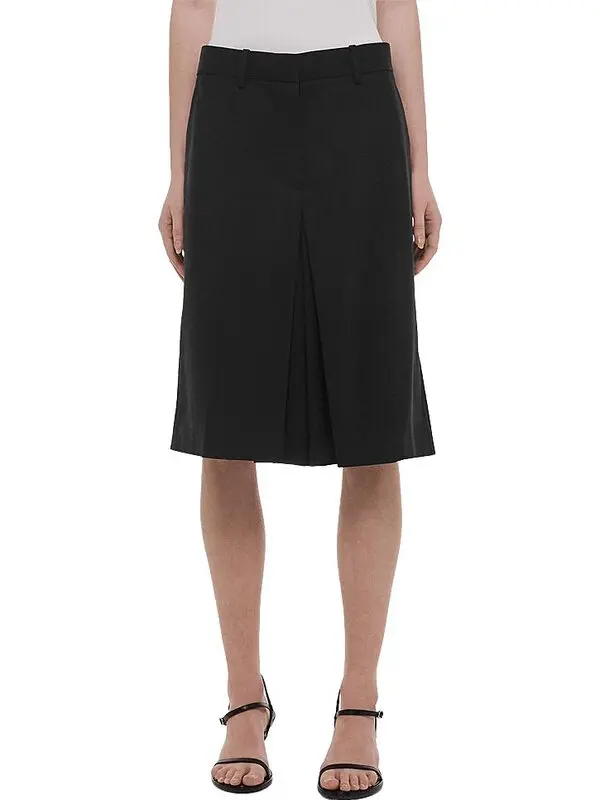 Helmut Lang Gab Wool Skirt - Black