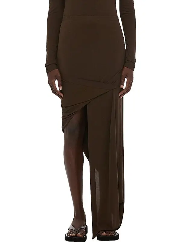 Helmut Lang Twist Drape Skirt - Bistre