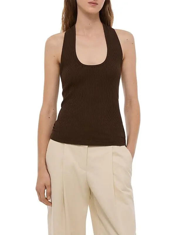 Helmut Lang Halter Strap Tank Top - Bistre