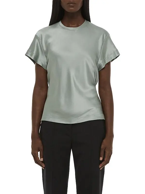 Helmut Lang Silk Tee - Green Tea