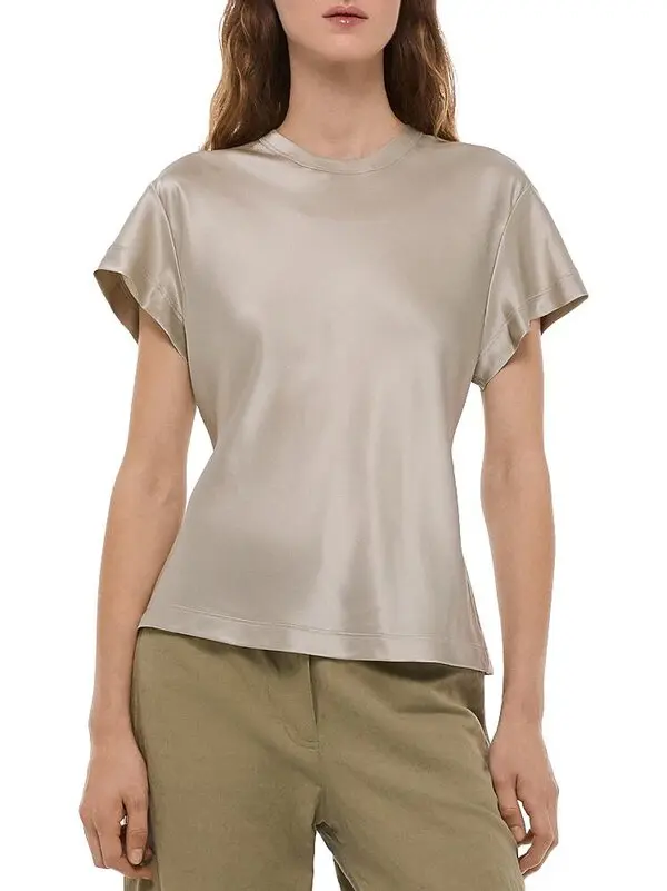 Helmut Lang Silk Tee - Green Tea