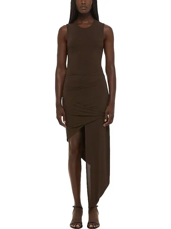 Helmut Lang Twist Drape Dress - Bistre