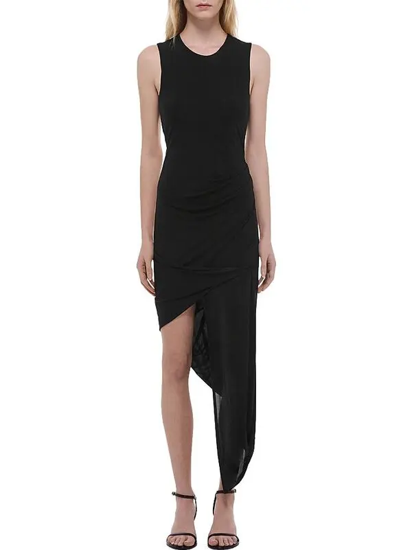Helmut Lang Twist Drape Dress - Black