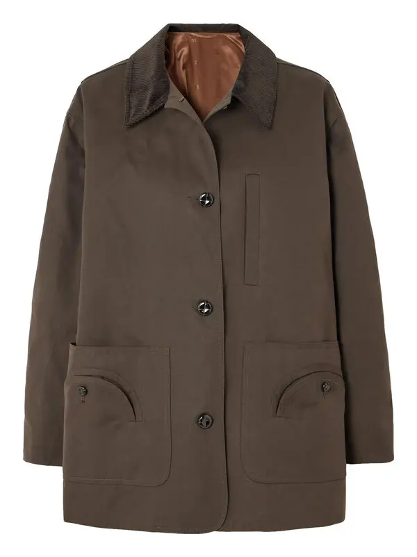 BLAZÉ MILANO Clelia Cotton-gabardine Jacket - Brown