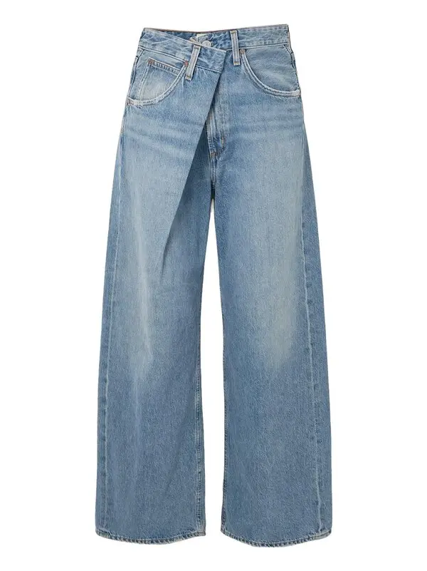 AGOLDE Vana Asymmetric Wide-leg Jeans - Blue