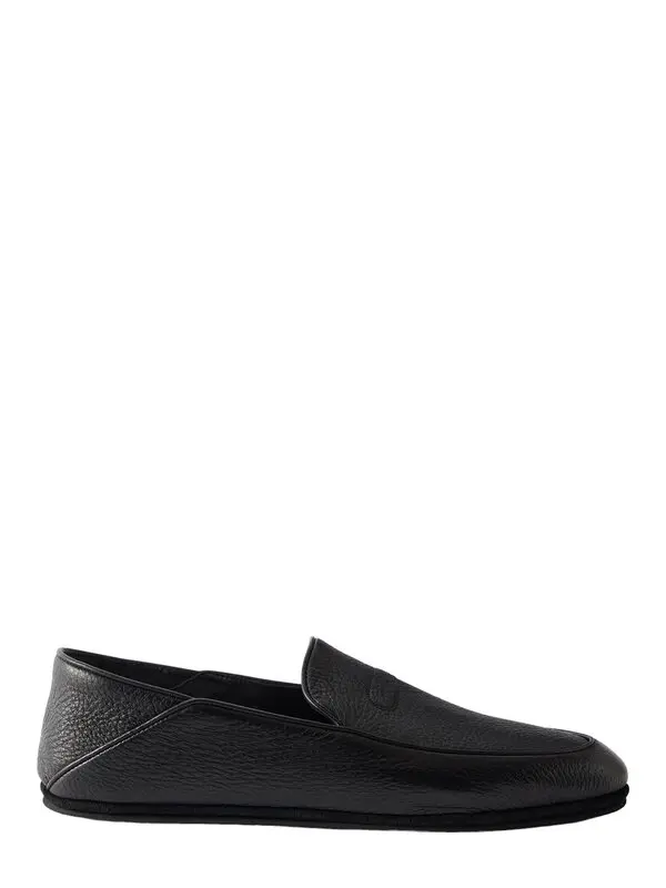 John Lobb Kingston Ii Collapsible-heel Loafers - Black