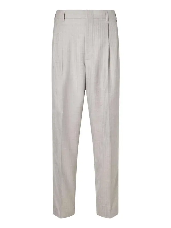 Brunello Cucinelli Tapered Pleated Cashmere And Silk-blend Suit Trousers - Beige