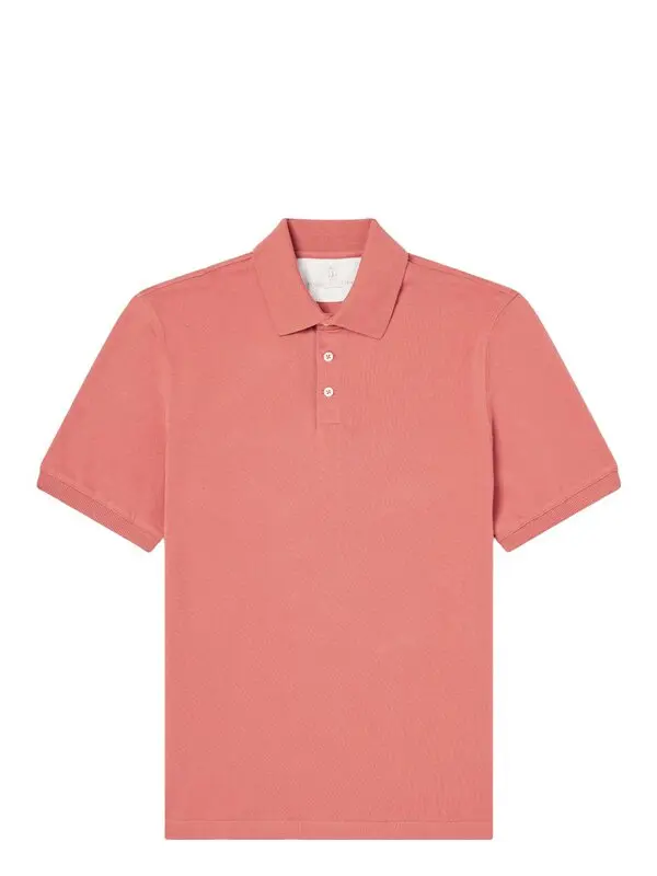 Brunello Cucinelli Slim-fit Cotton-piqué Polo Shirt - Orange